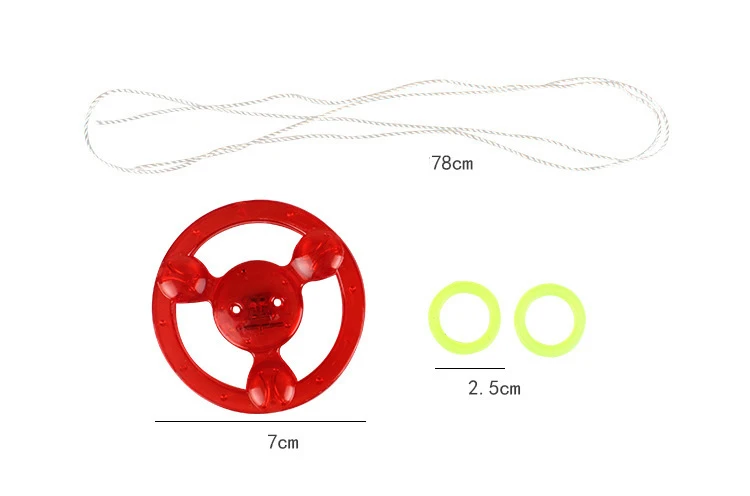 New Metal Pulling String Flying Spinning Toys Flash Flywheel Led Gyro ...