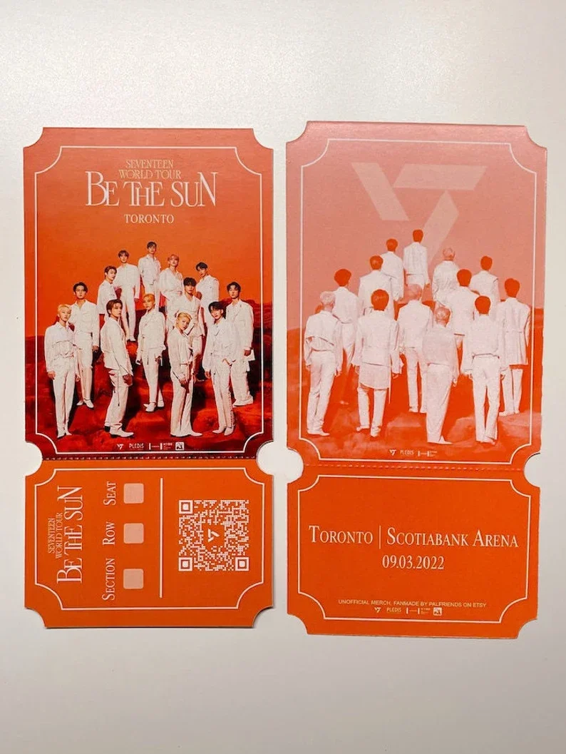 Custom Kpop Double Side Kpop Event Ticket Holographic Print For Event ...