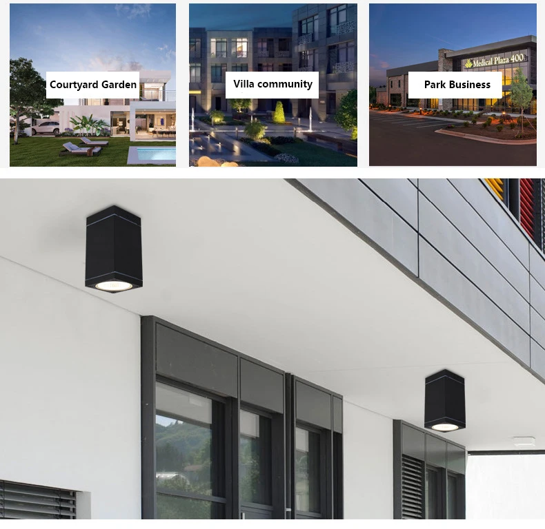 5 Watts Square Cob Outdoor Ceiling Downlights Ip65 Led Spot Lamp Exterior Ceiling Surface Mount ...