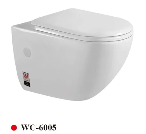 Wall Hung Toilet P-trap 180mm Round Wc Pan For Concealed Cistern Or Console Flushing Cistern ...