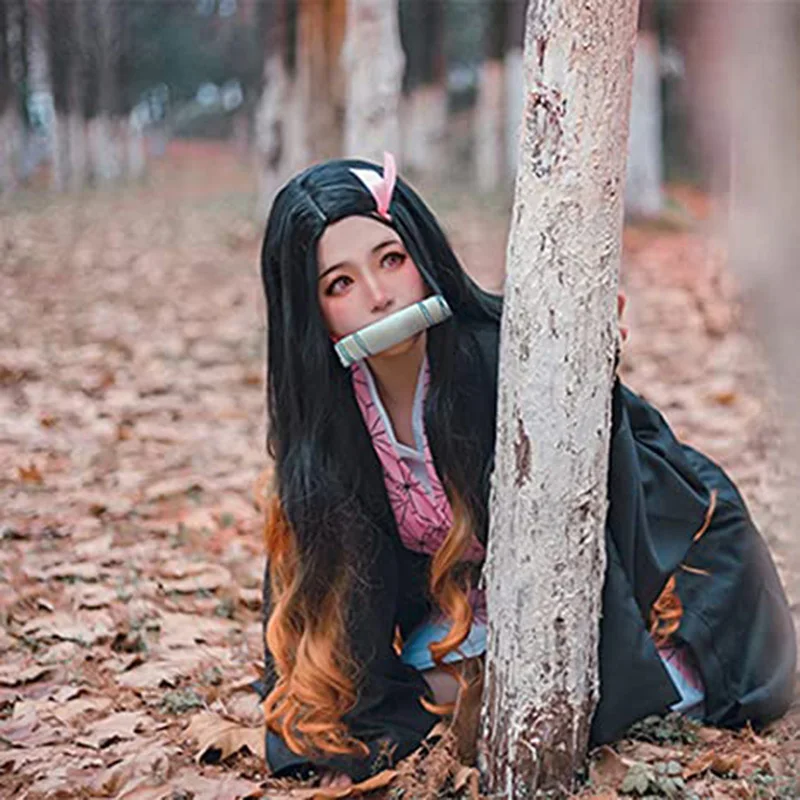 Demon Slayer Kamado Nezuko Cosplay Costume Anime Kimetsu No Yaiba ...
