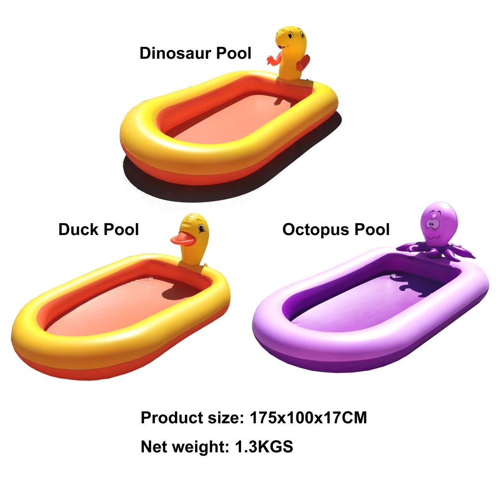 170cm Pvc Inflatable Splashing Swimming Pool For Kids Dinosaur Animal ...