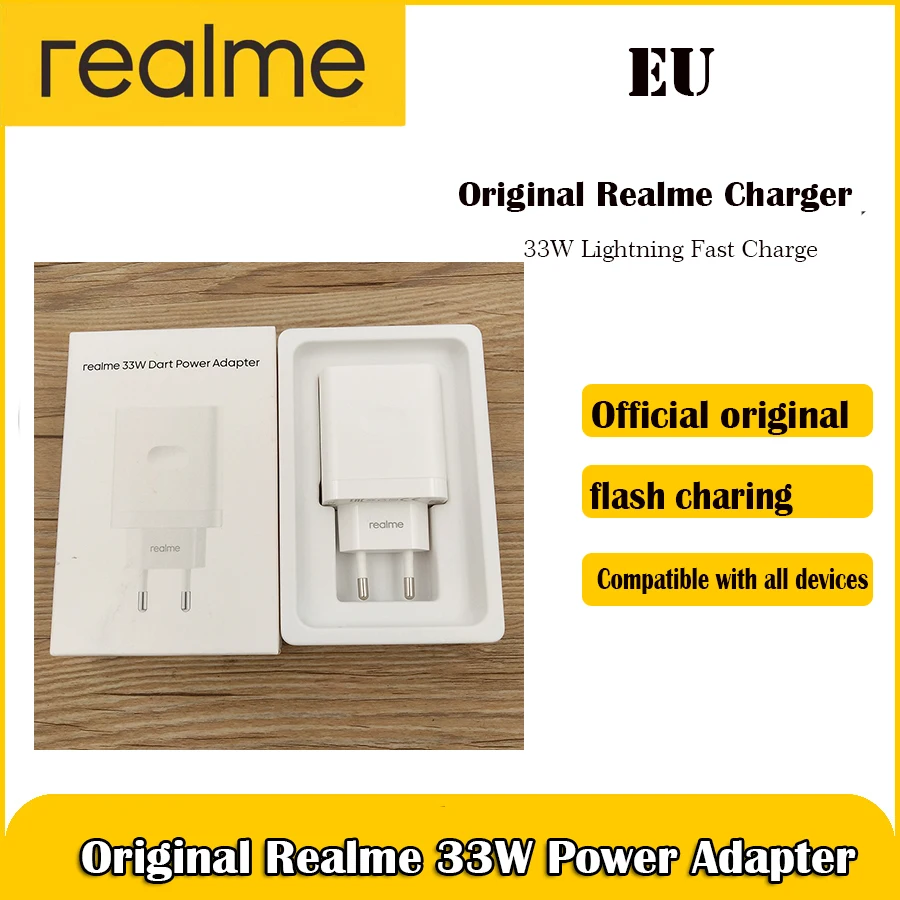 Official Original Eu Plug Realme 33w Power Adapter Qc 33w Fast Charger ...
