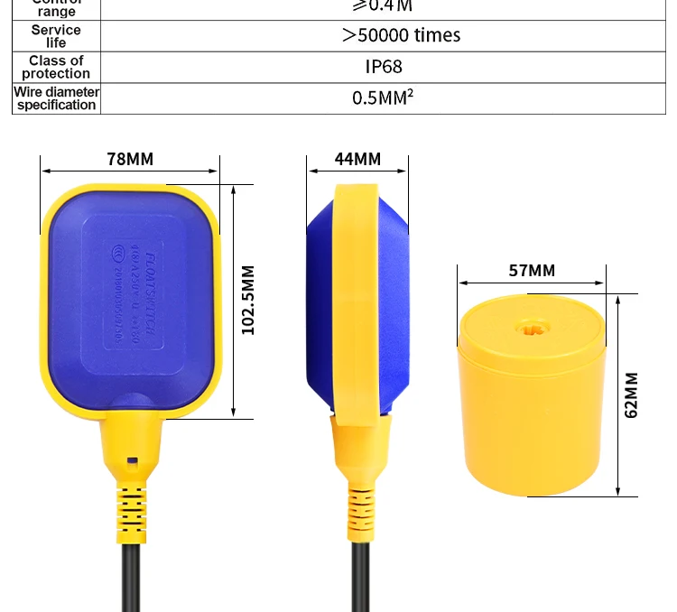 Float Level Switch Automatic Float Switch Water Tank Water Pump Float ...