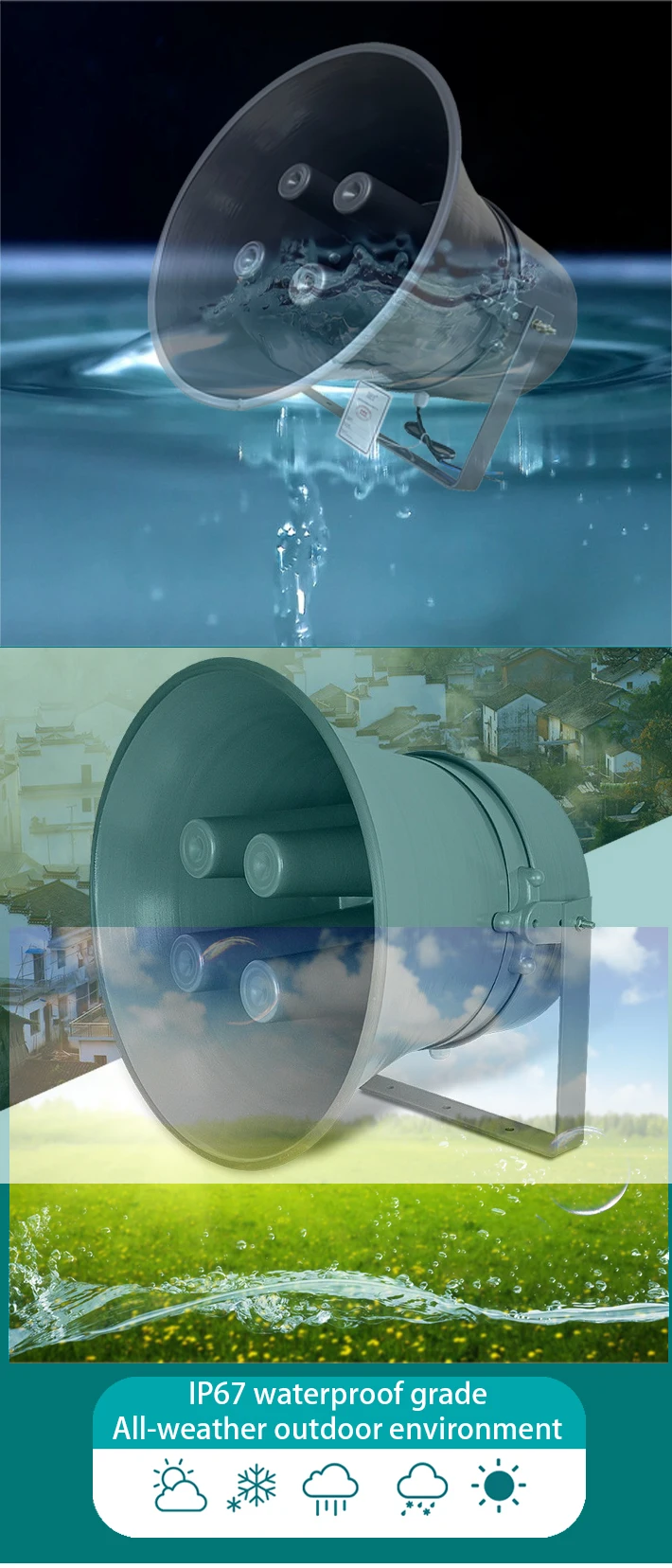 Big Power Long Range Horn Speaker for Outdoor Use