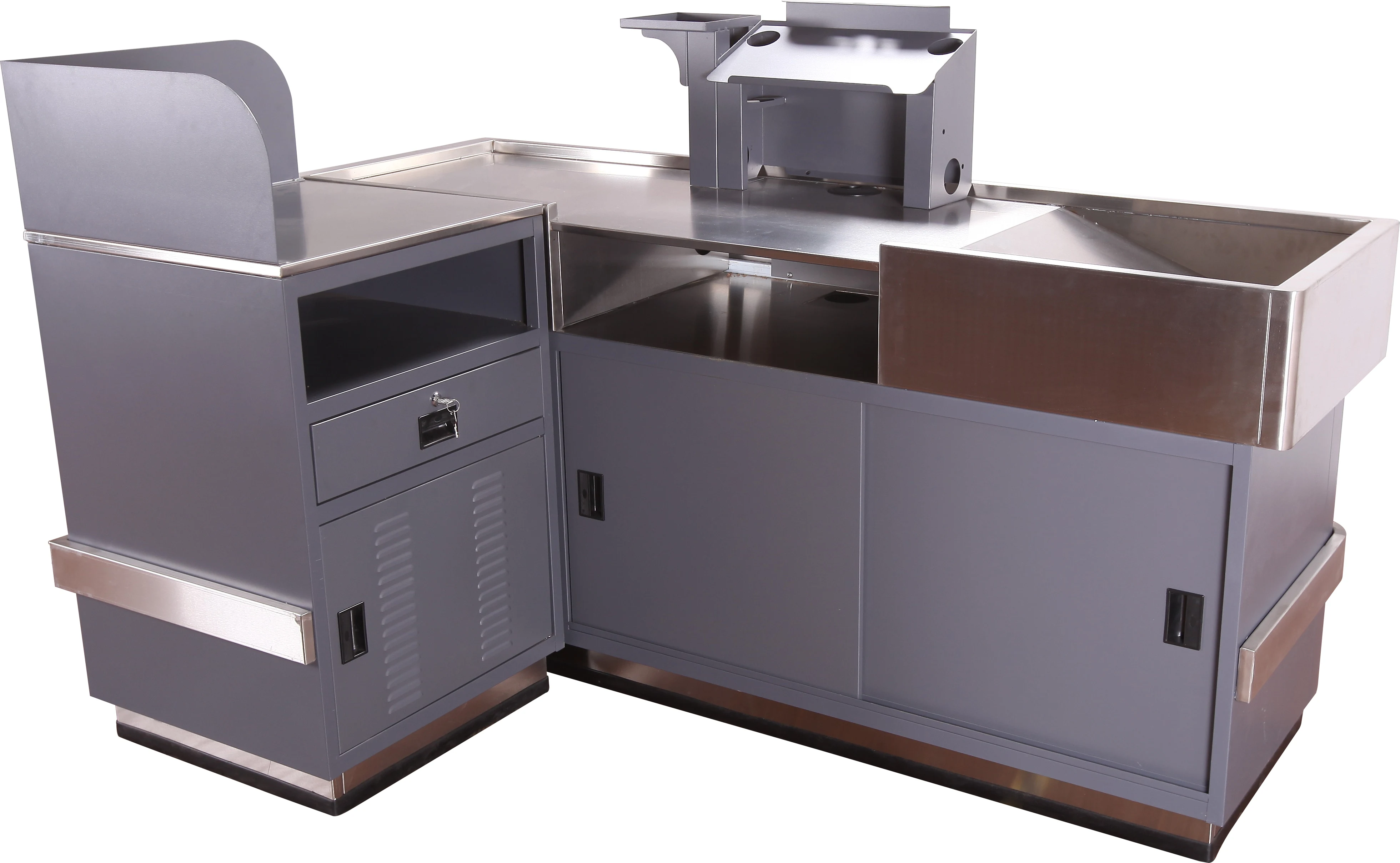 Wholesale Multifunctional Metallic Design Supermarket Cashier Counter ...