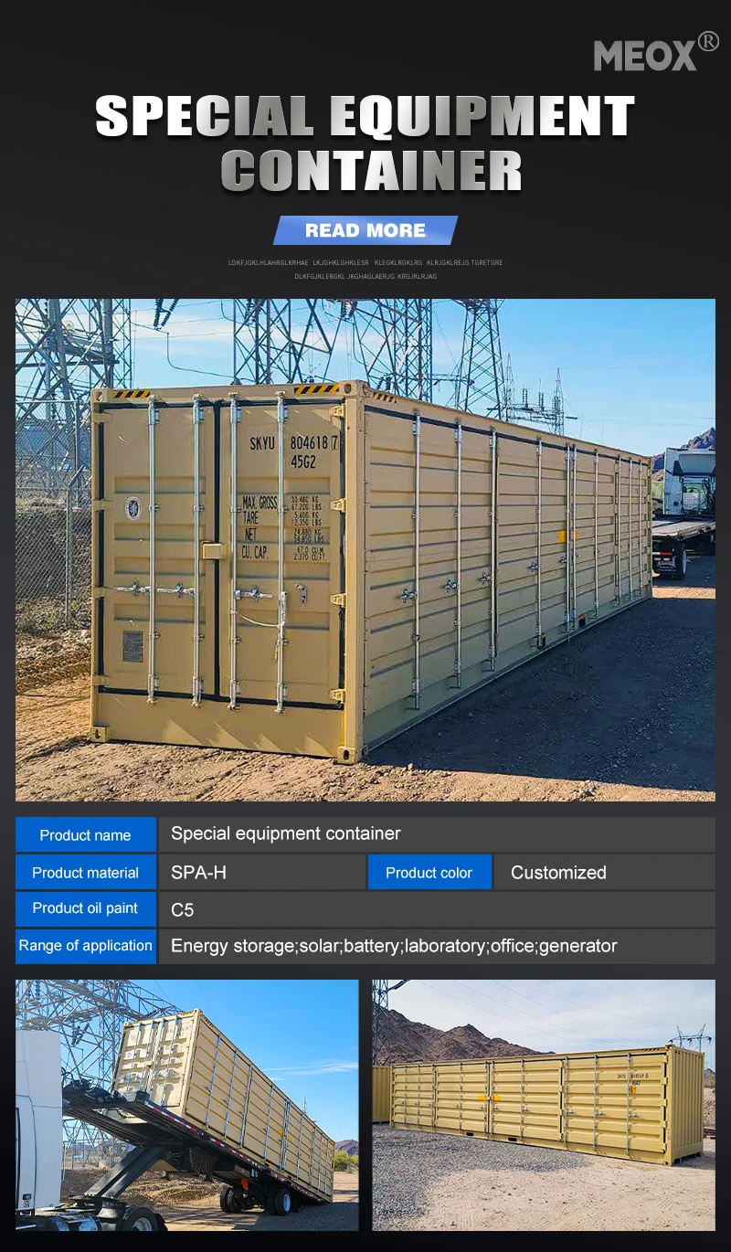 MEOX Customized 20 40ft Shipping Containers with Side Openings