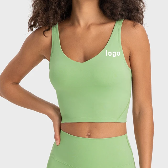 New Oem Plus Size Women Crop Top Gym Fitness Sets Yoga Tank Top Padded ...