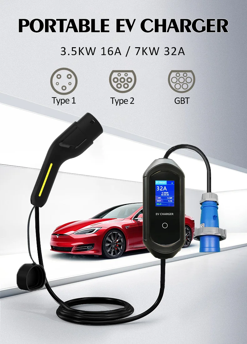 China Oem Level 2 Electric Vehicle Ev Car Auto 32a Type 2 Electric ...