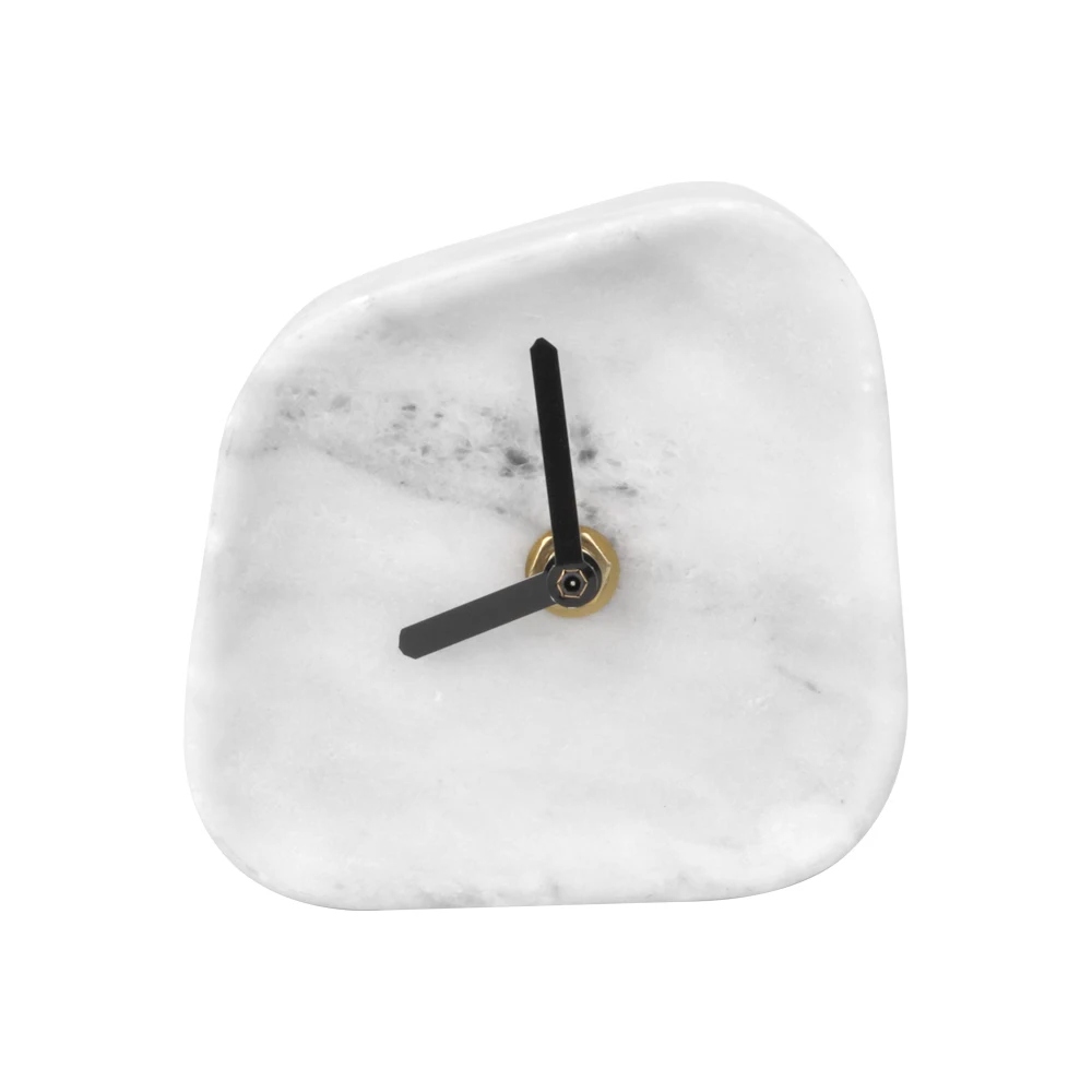 High-end Decorative Home Desktop Marble Table Clock Marble Art Table ...