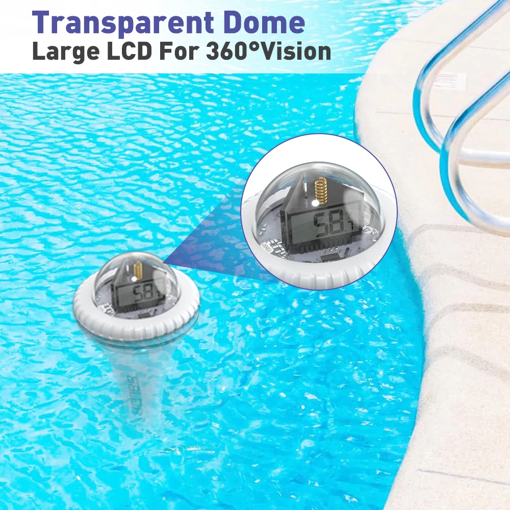 Digital Pool Thermometer Floating Wireless Set With Radio Controlled ...