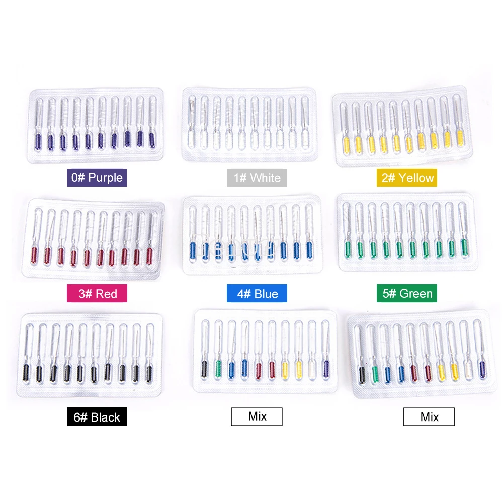 Stainless Steel Dental Hand Use Endo Root Canal File Square Barbed ...