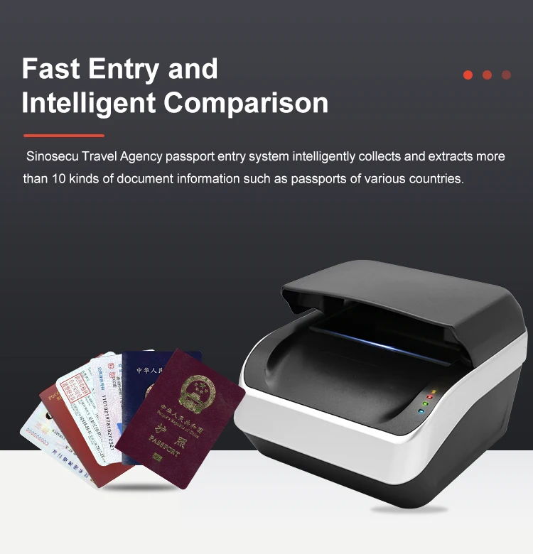Sinosecu Scanners Travel Agency Passport Data Entry System