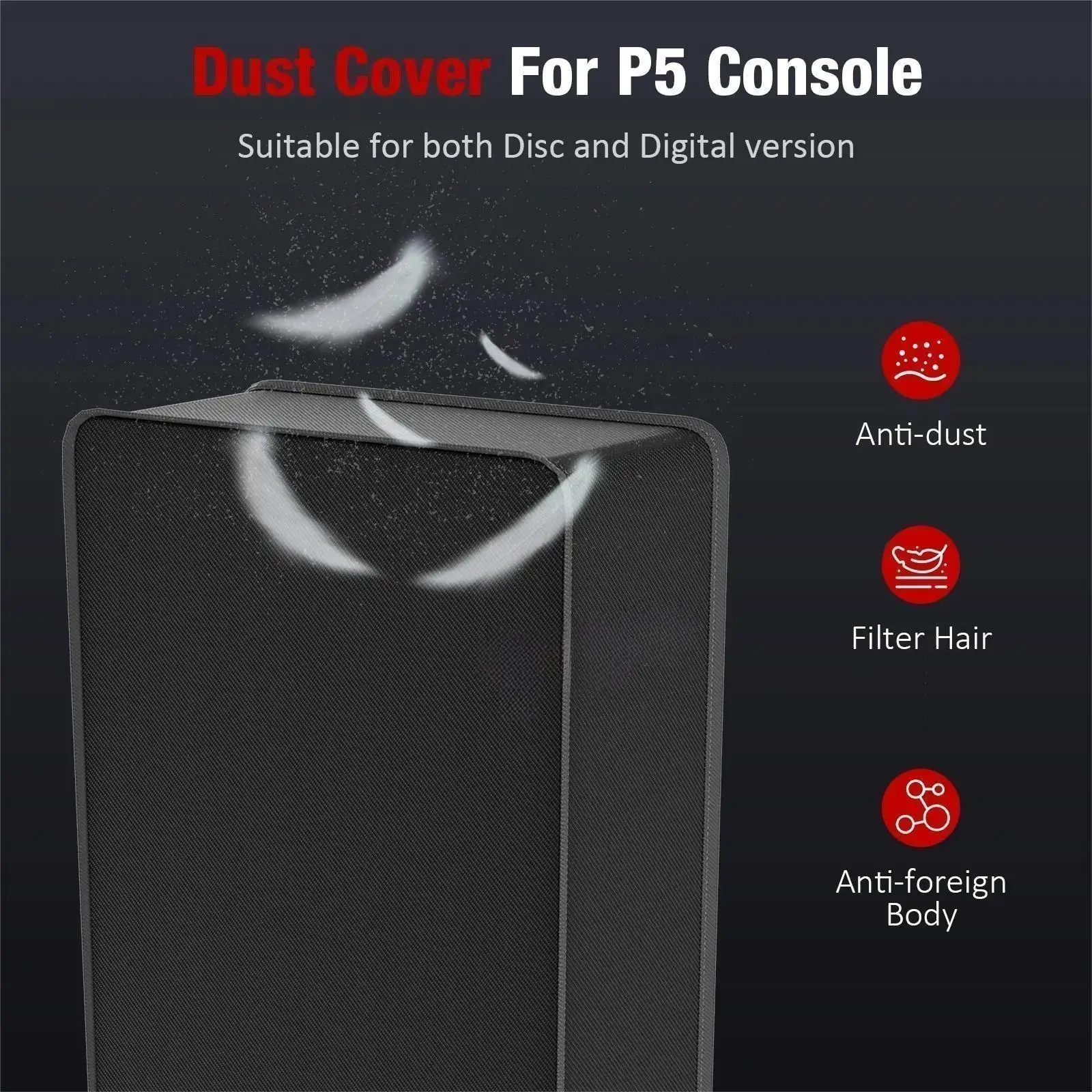 Spider Dust Cover for PS5 Slim Console - Anti Scratch & Waterproof