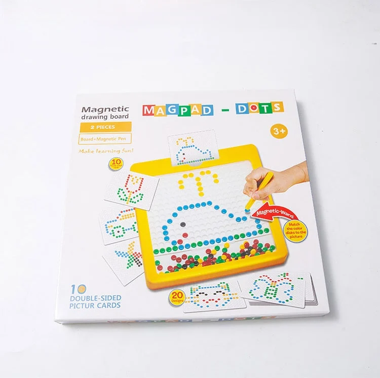 Kids Doodle Board With Magnet Pen And Beads Magnetic Dot Educational ...