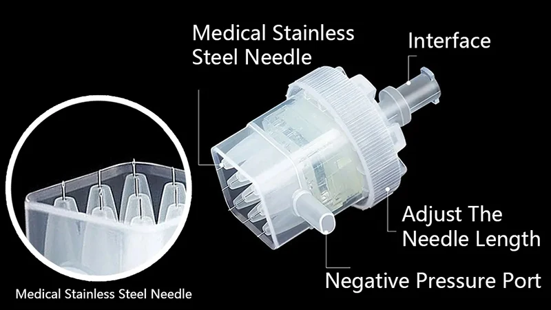 32g/34g Multi Needle 9pin For Ez Dermal Filler Injector Water Vacuum ...