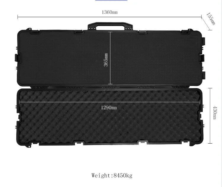Heavy Duty Black Custom Hard Plastic Tool Storage Box Top Load ...
