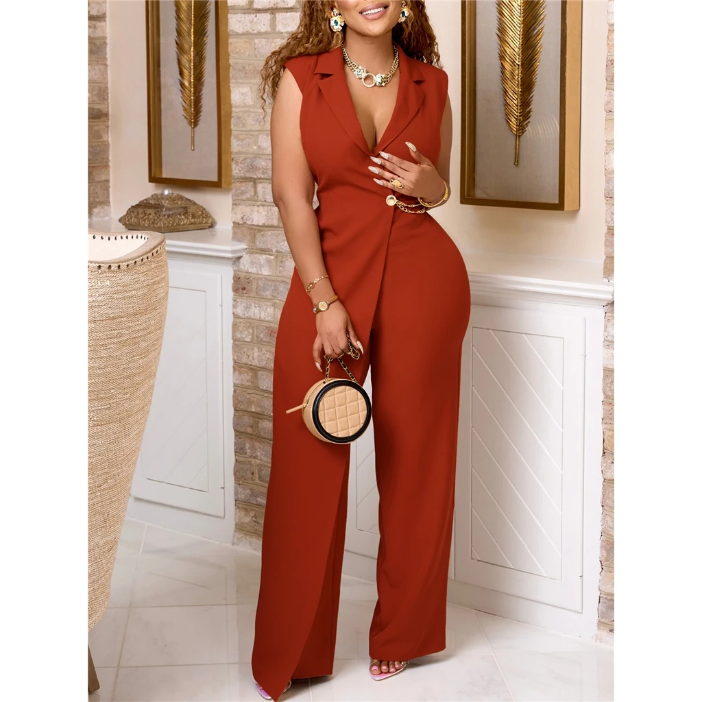 ZHEZHE African Office 2024 Elegant Suit - Casual Jumpsuit
