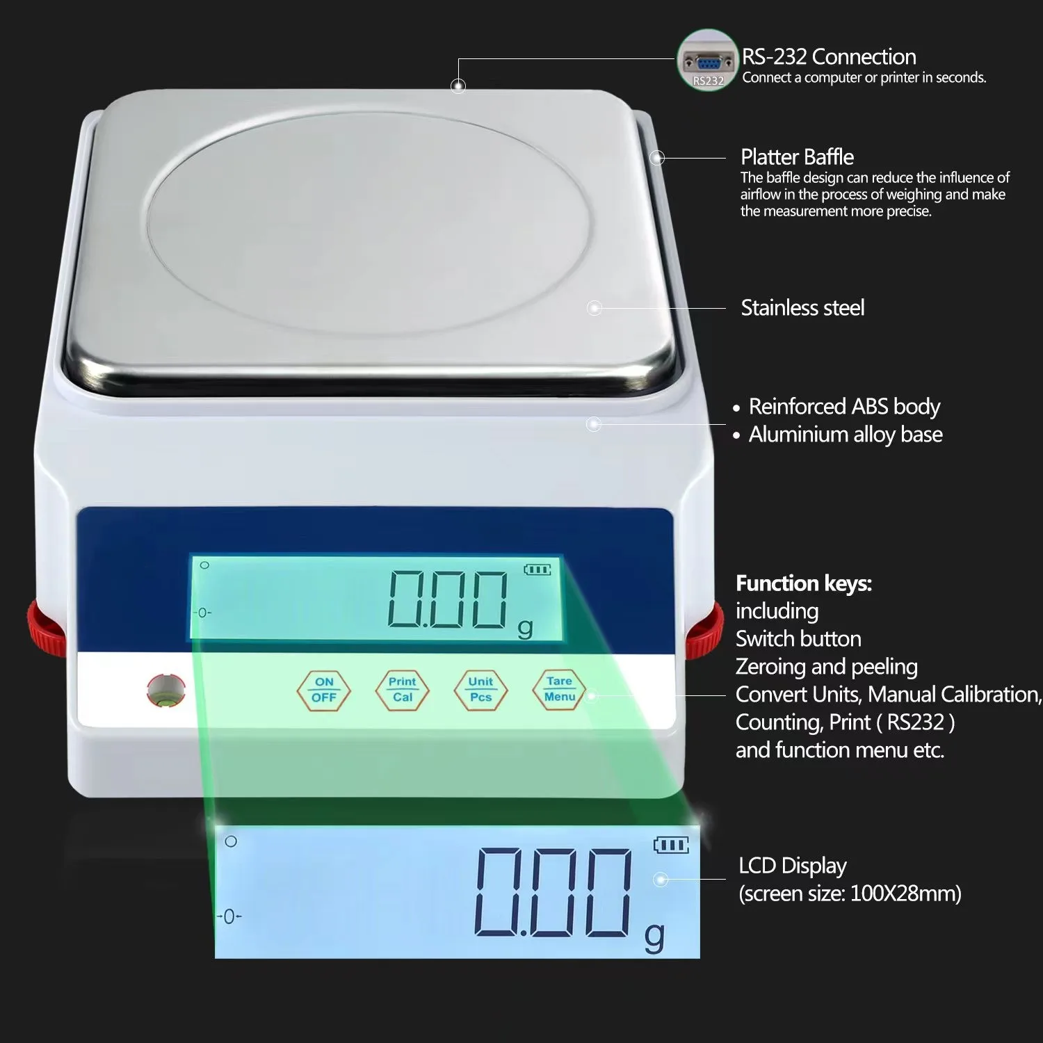Veidt Weighing Mt Series Load Cell Lcd Digital Precision Scale ...