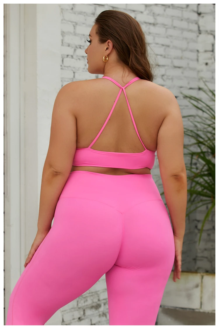 Plus Size Women Yoga Apparel 3xl Active Wear Workout Gym Clothing Fitness Sets Big Yoga Sets ...