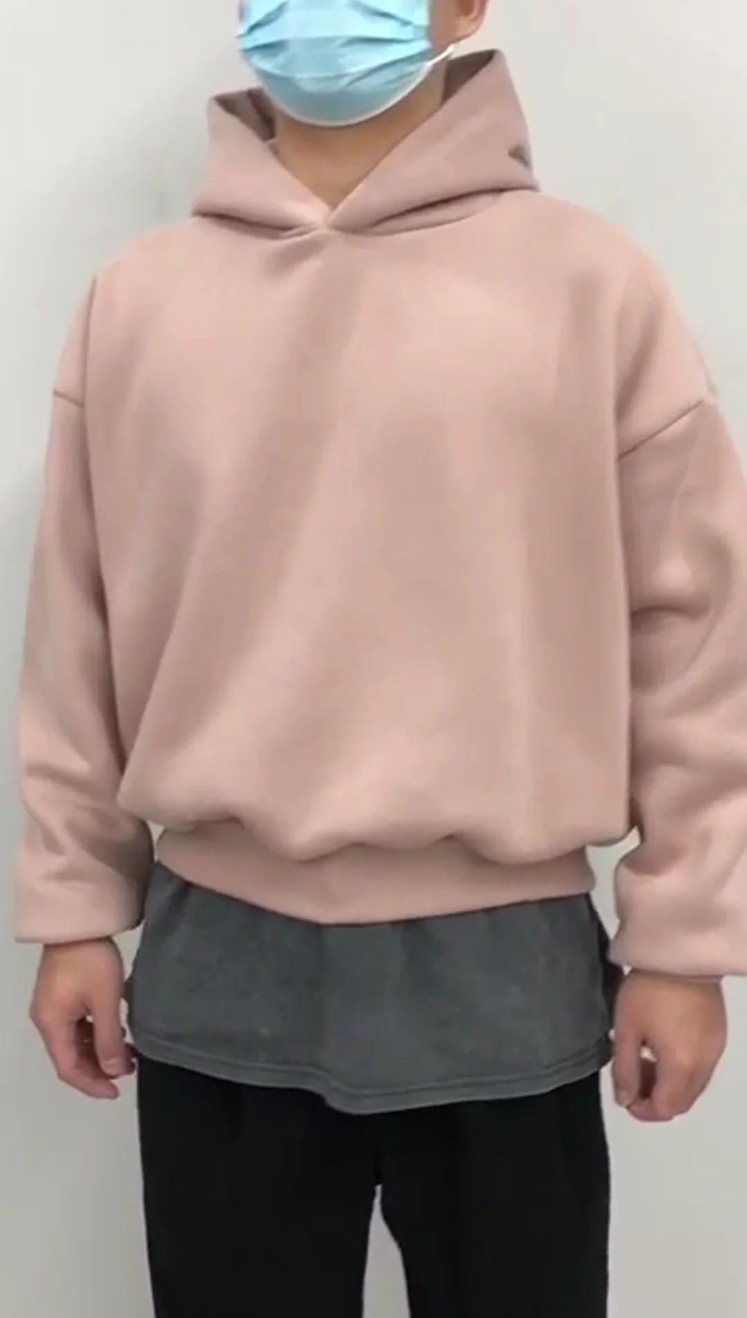 Plain Thick 500/400gsm Boxy Blank Hoodie Mens Cotton Oversized Fleece ...