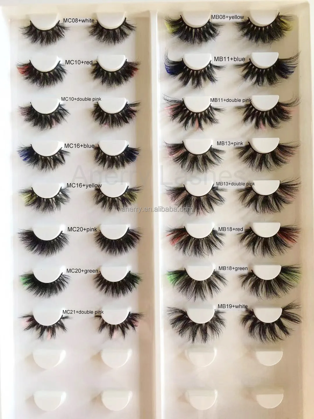 Popular Multi Colored Lashes3d Wholesale Vendo 25mm Mink Eyelashes Mink ...