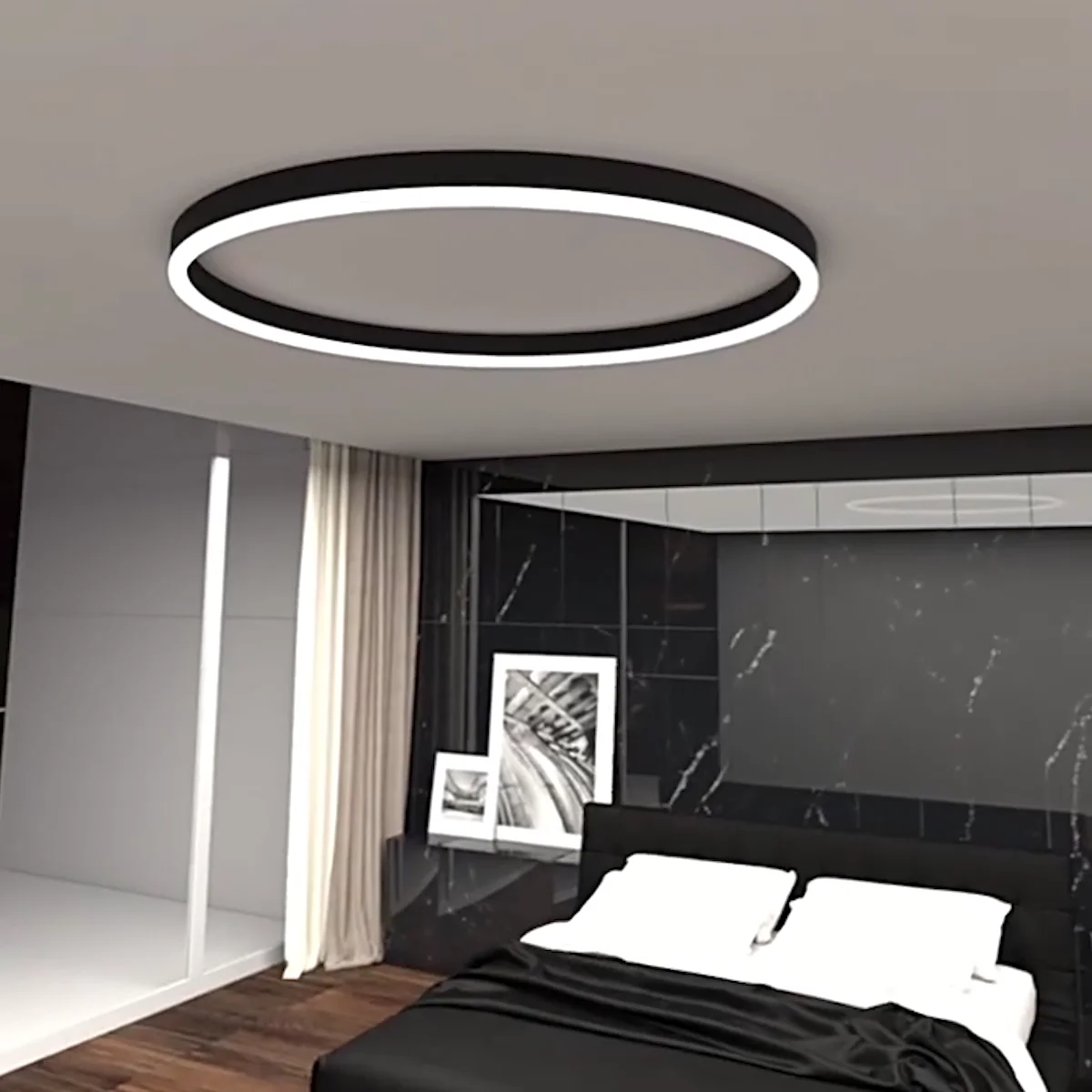 Designer Lights Suspended Curve Linear Light Led Chandelier Modern ...