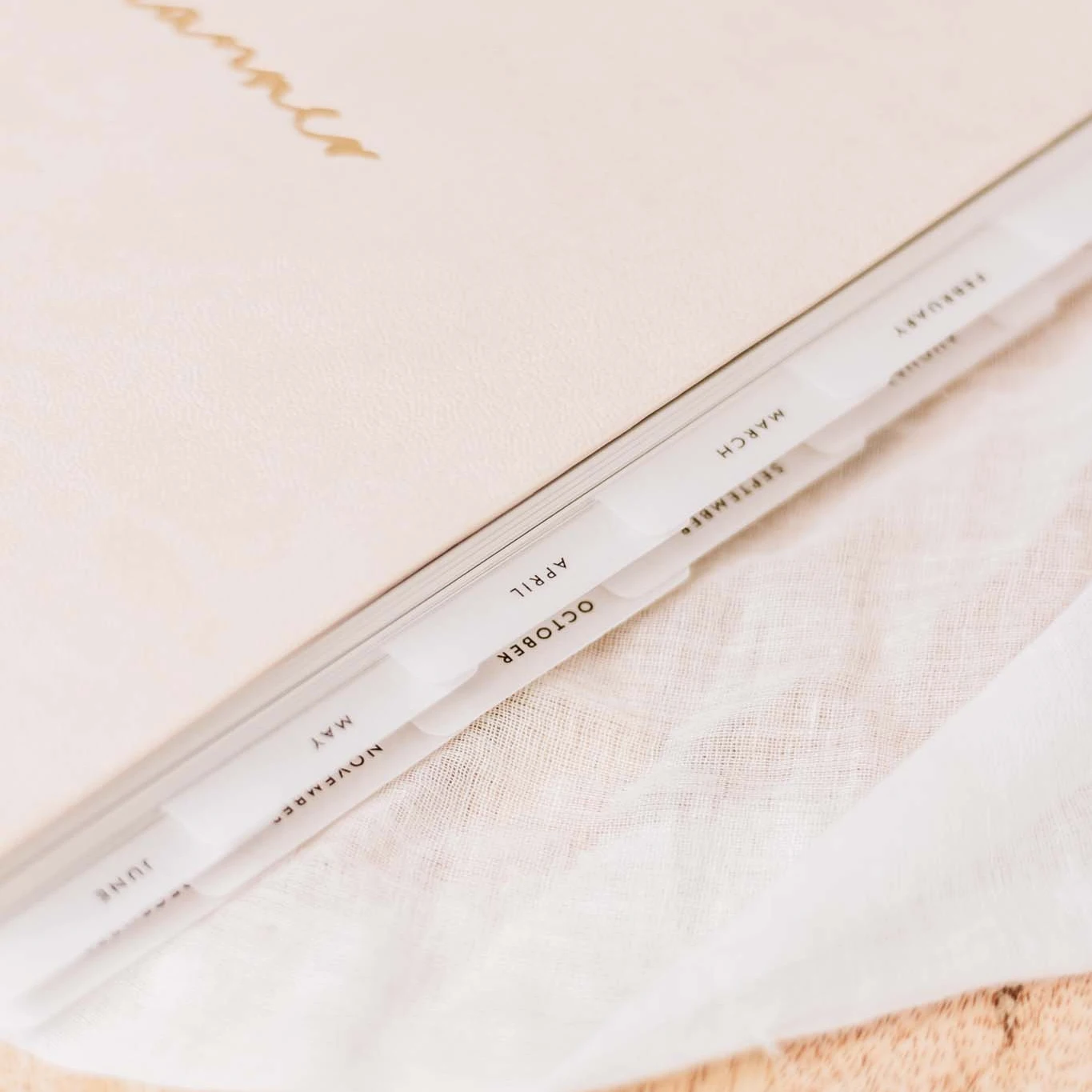 Custom Printing 12 Monthly Index Tabs for Planner Dividers