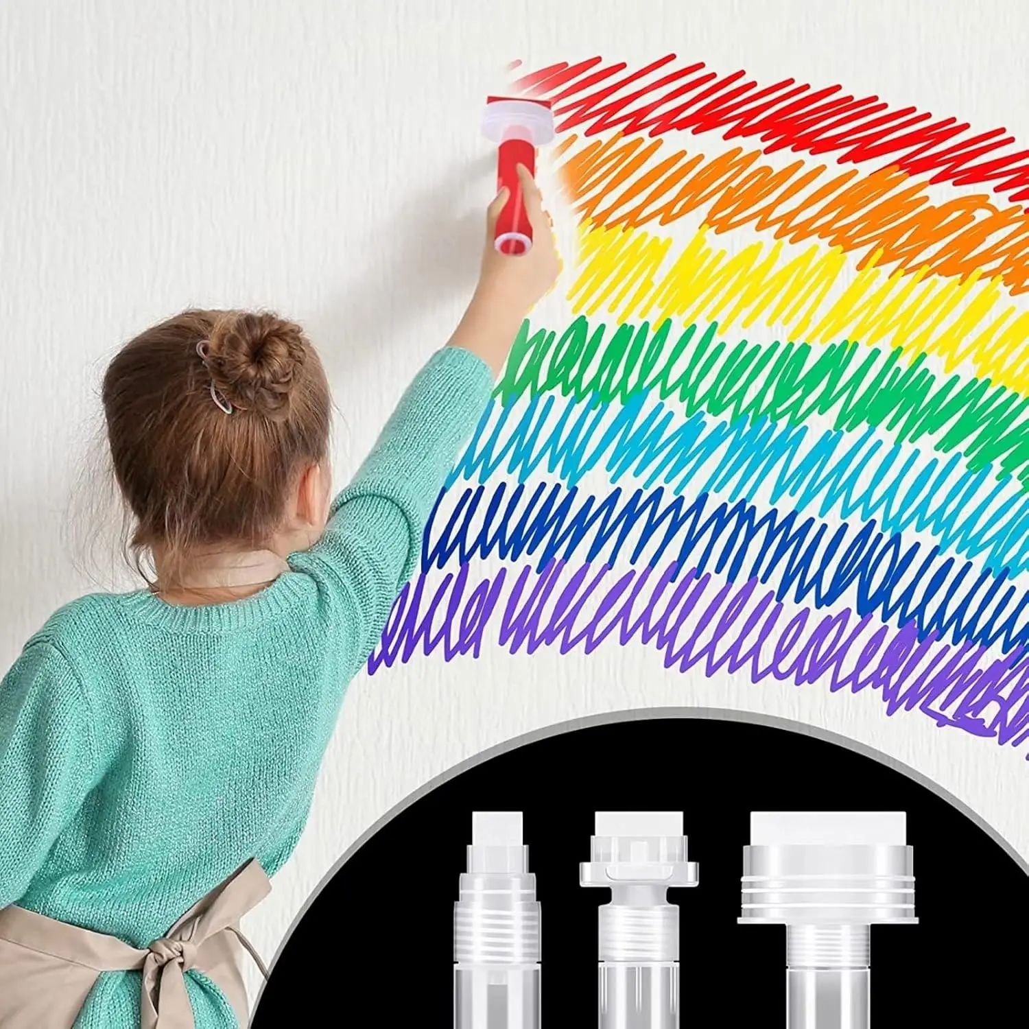 30mm Refillable Empty Squeeze Graffiti Marker Set for Permanent Acrylic ...