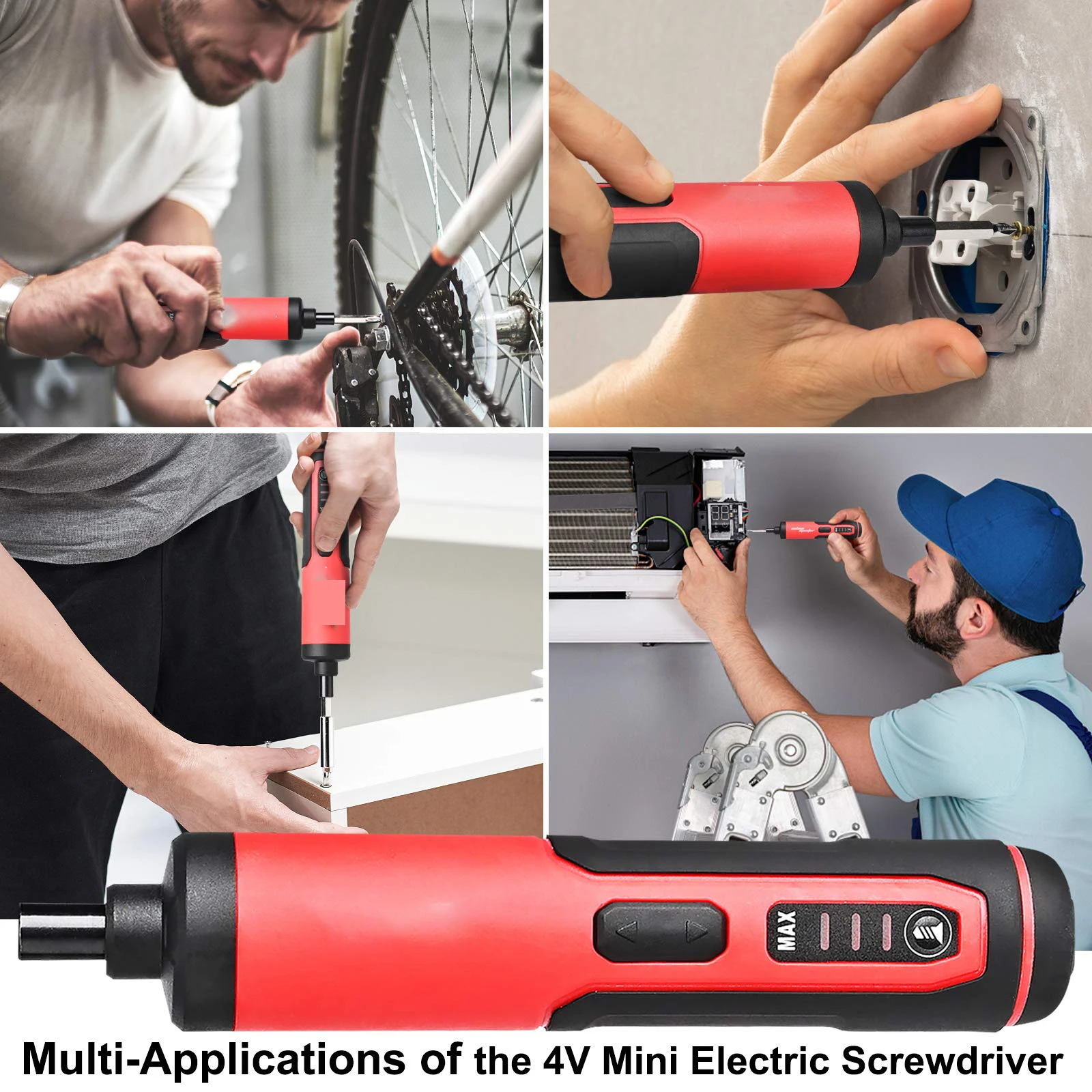High Quality 4nm Torque Adjustable Electric Screwdriver 1300mah Li-ion ...