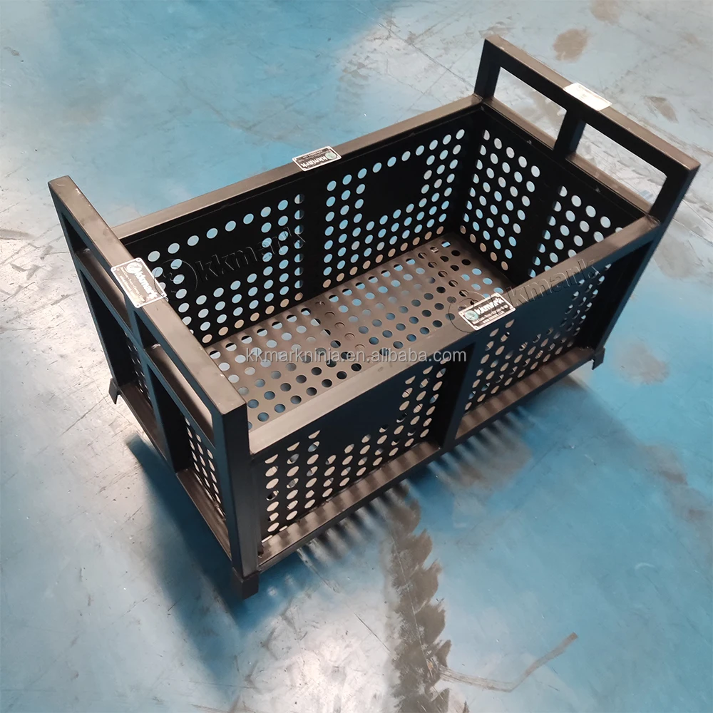 Kkmark Black Stackable High Load Safe Wire Storage Transportation ...