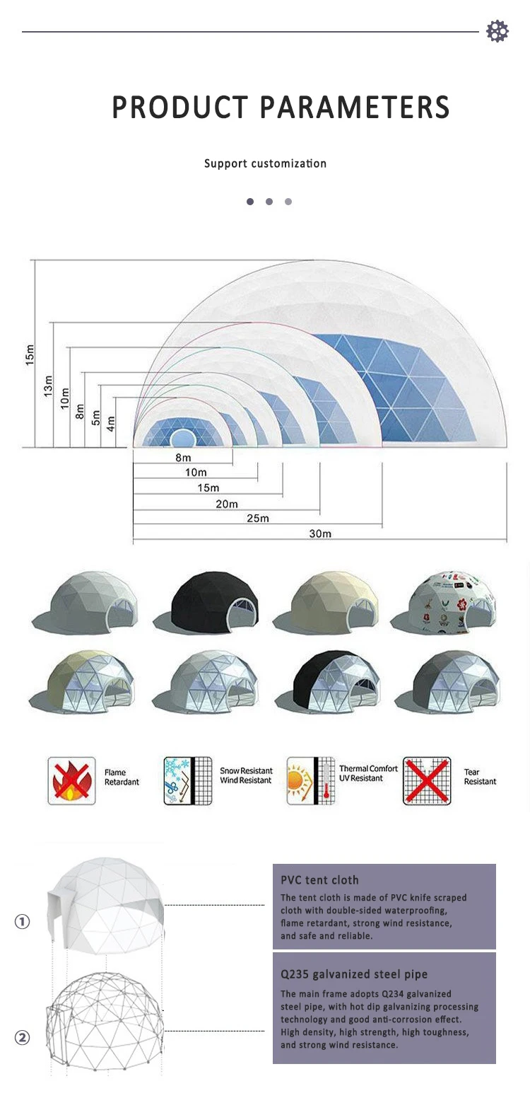 12FT Garden Dome Bubble Tents Upgraded Geodesic Dome Greenhouse Ball Tents| Alibaba.com