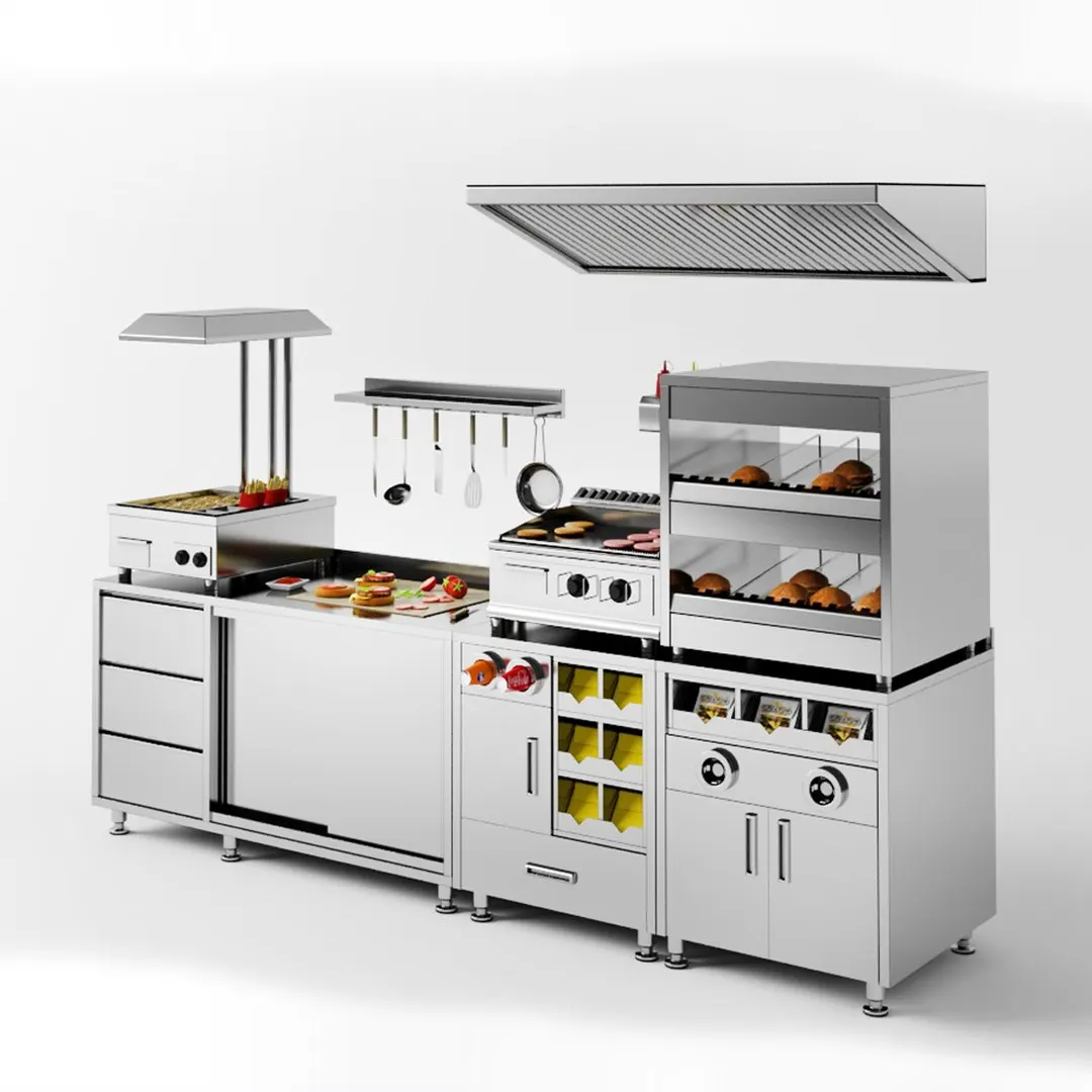 Full Set of Fast Food Restaurant Kitchen Equipment