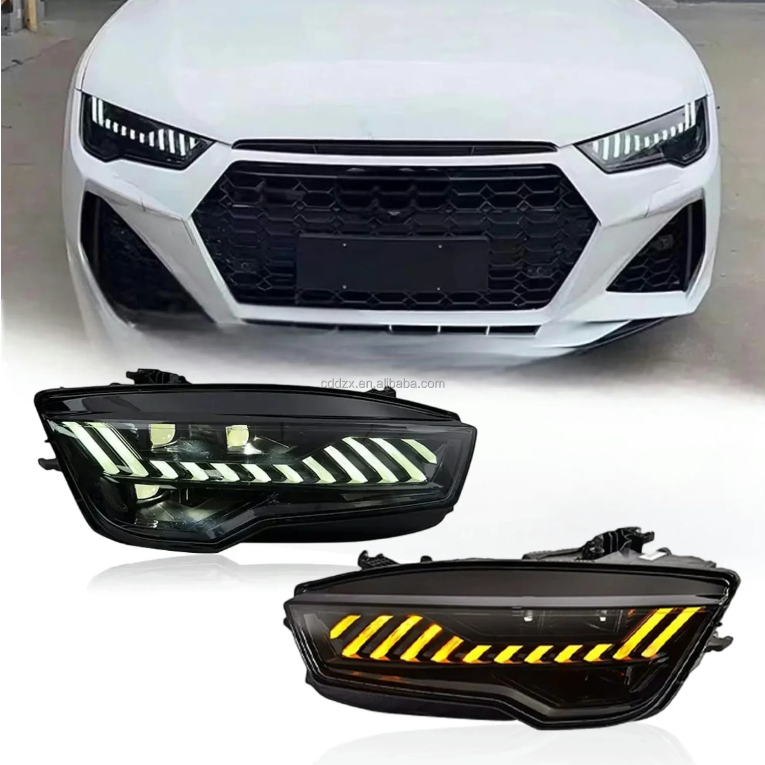 A7 DRL LED Modified Headlamp 2011-2018 High Beam Turn Signal Headlight ...