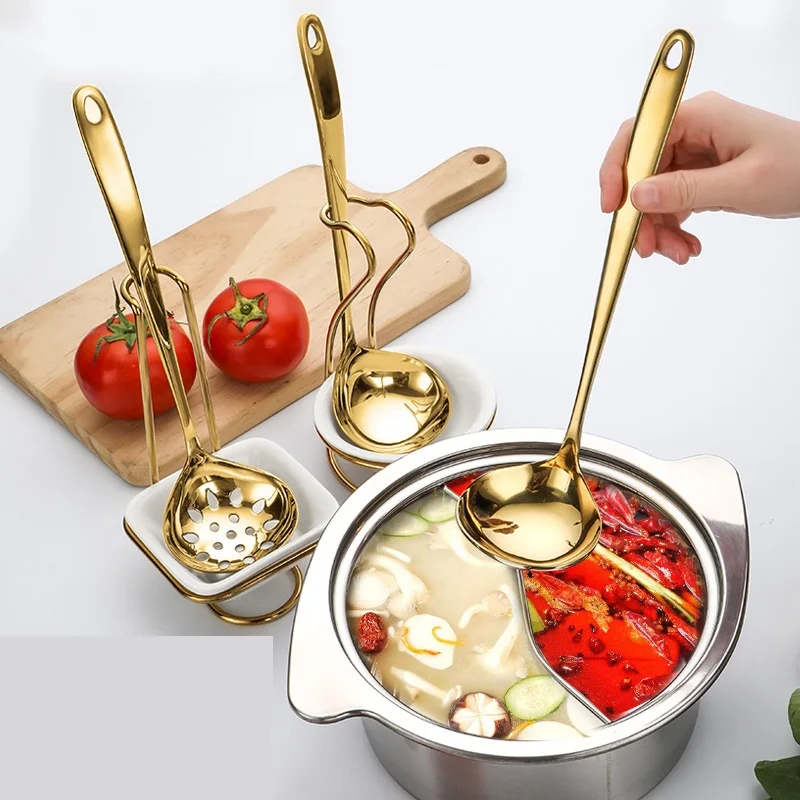 Gold Stainless Steel Table Spoon Rack - Luxury & Eco-friendly
