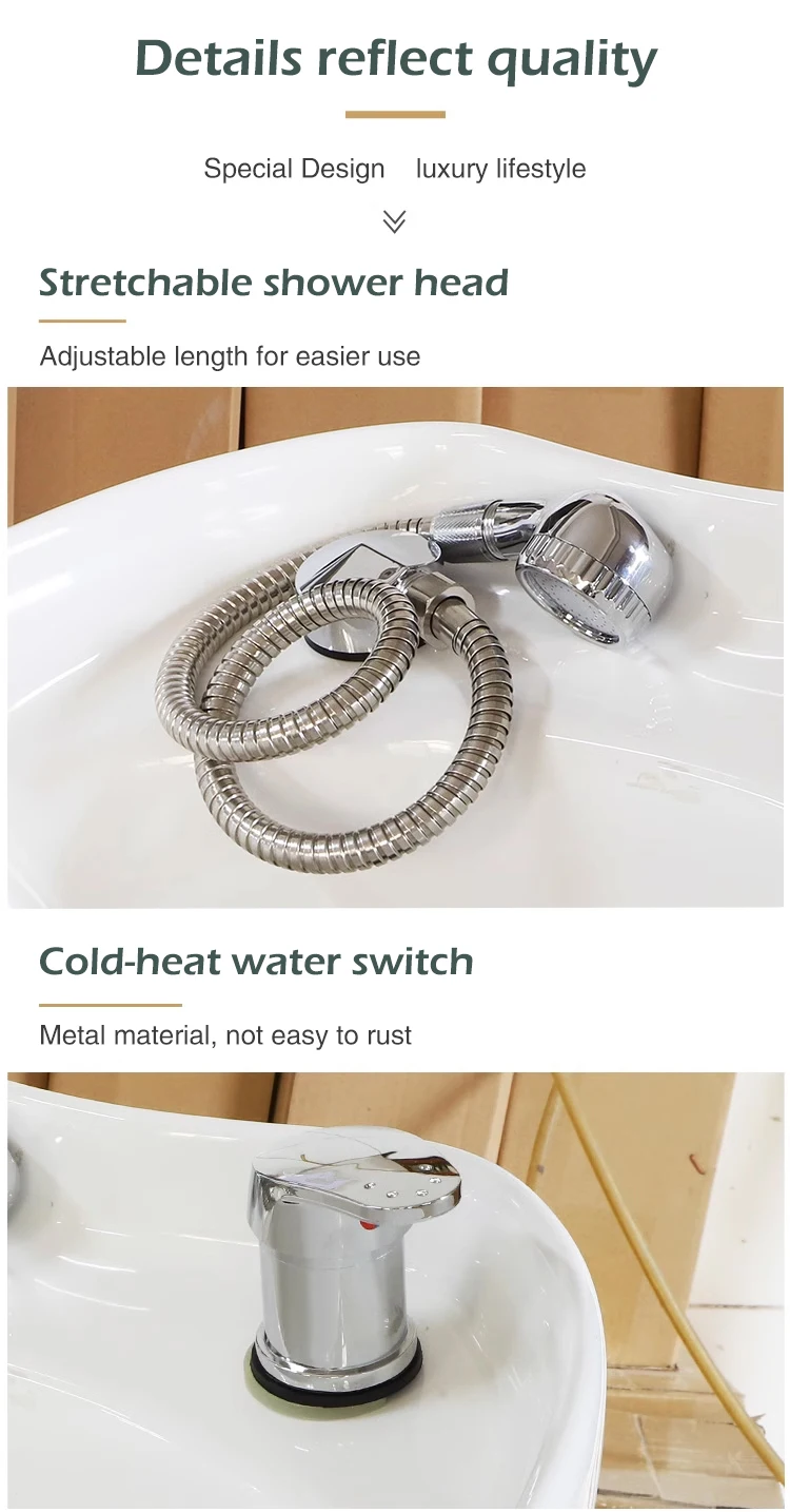 Modern Salon Furniture Pink Backwash Head Spa Hair Salon Washing Chair ...