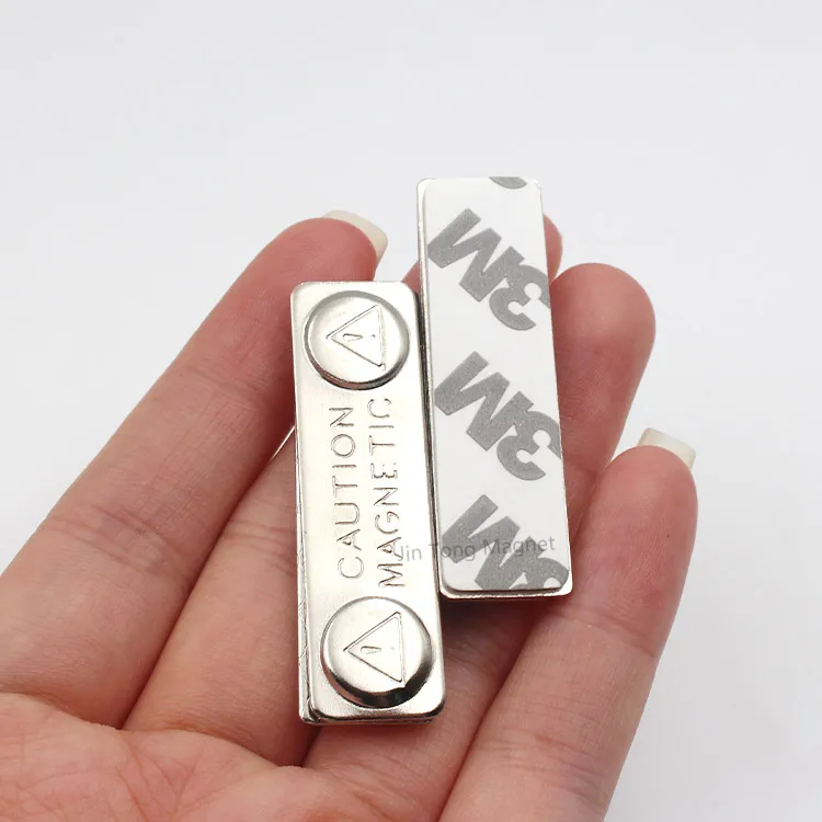 Employee Name Tag Magnetic Metal Badges Steel Double Inside Metal ...