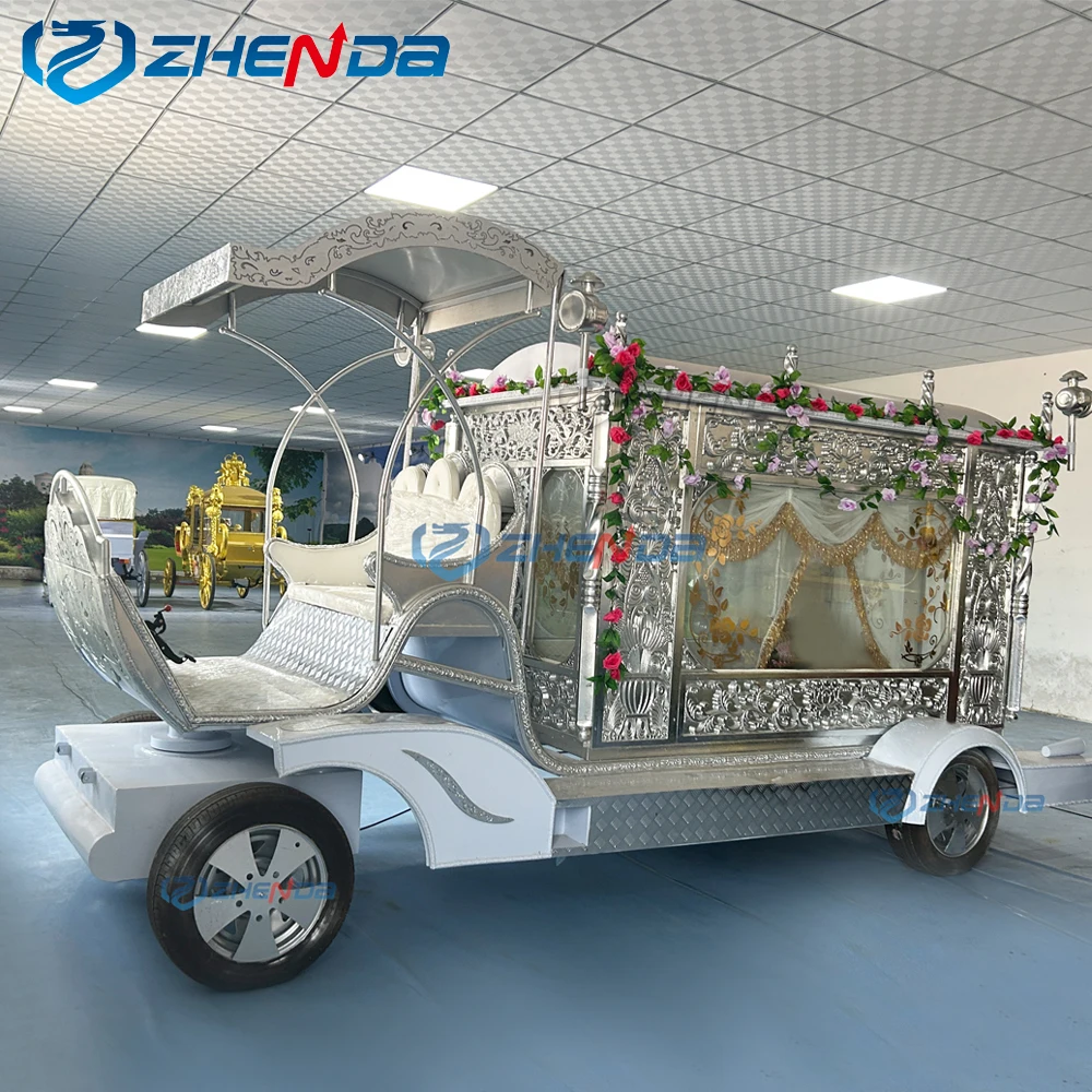 2024 Textured Horse-Drawn Carving Design Electric Hearse