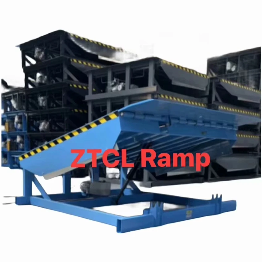 10T Forklift loading ramp dock leveler electric power 220v hydraulic ...