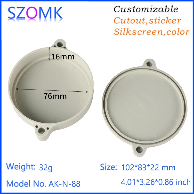 ABS Round Plastic Enclosures Meter Housing Plastic Parking Sensor 102* ...