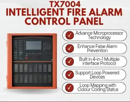 LPCB Approved Addressable Fire Alarm System - TNA TX7004-1