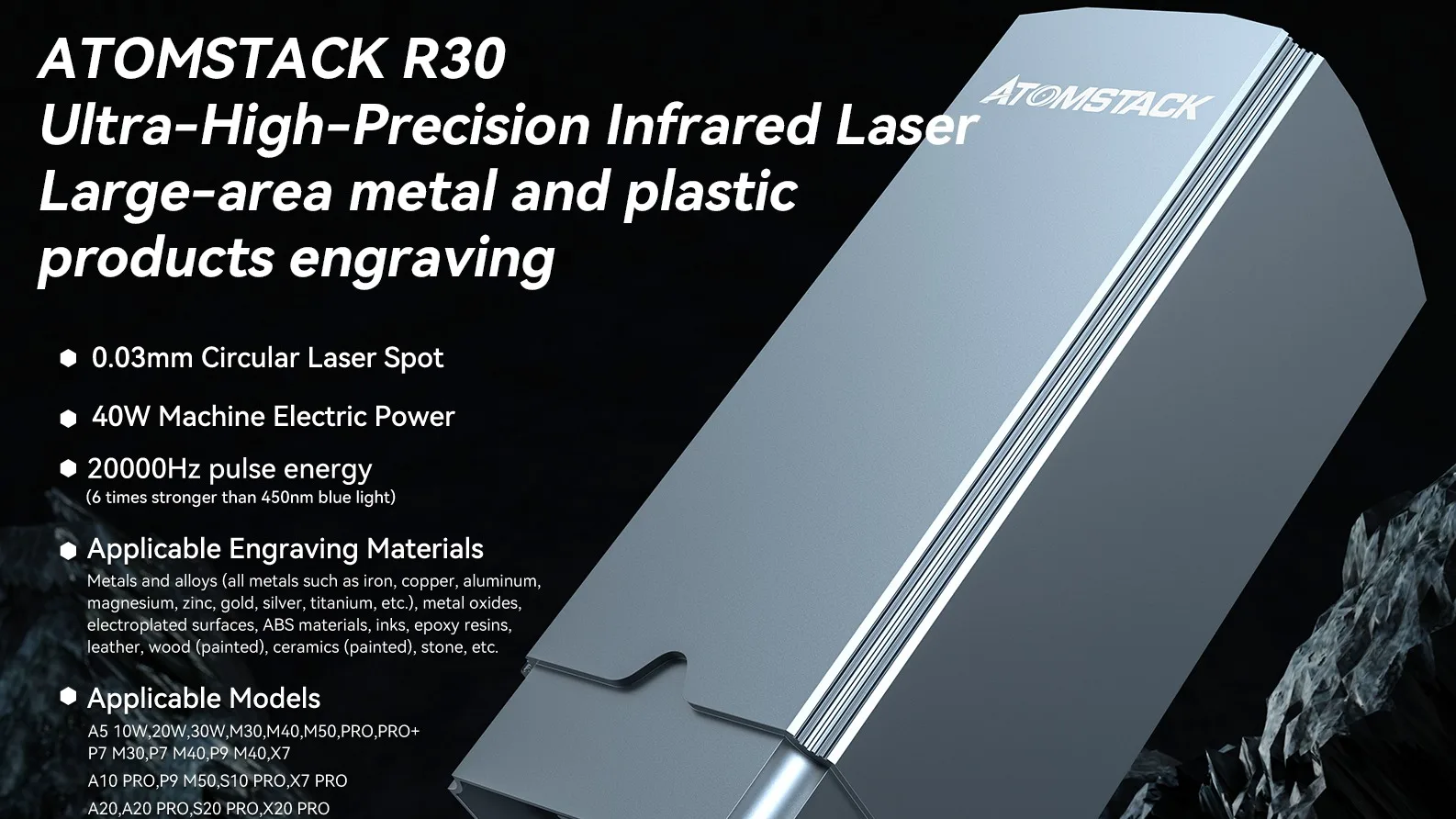 Atomstack R30 Infrared Laser Module 40w Laser Engraver Head For Cnc ...