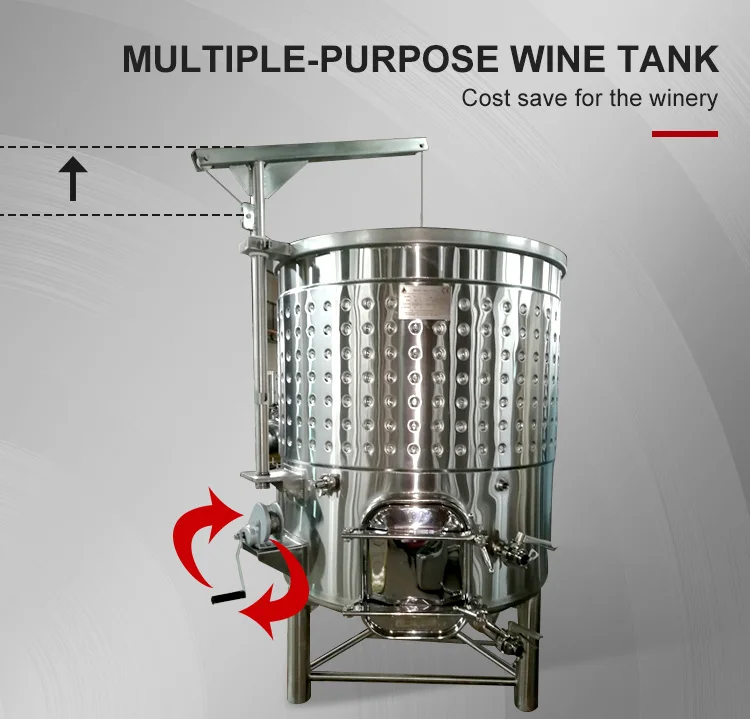Removable Top 4500L Fermentation Tank Stainless Steel Tank 1M3 for ...