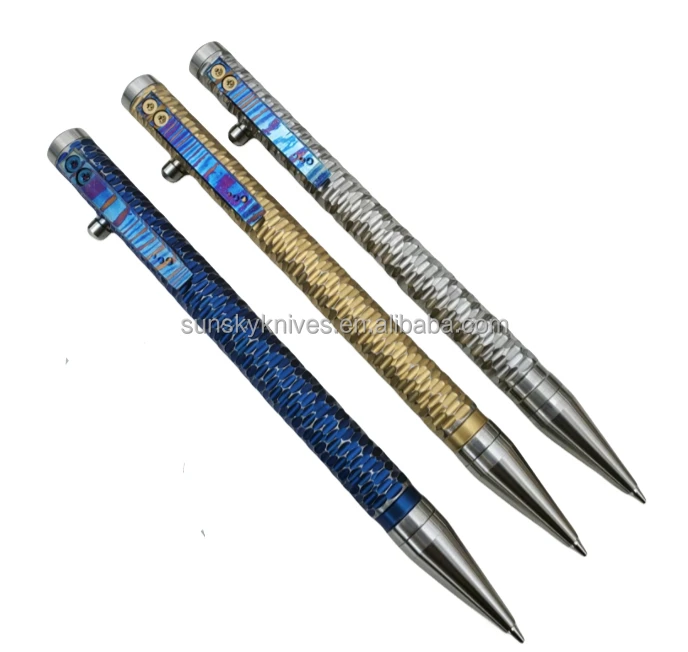 Titanium Tactical Bolt Action Pen With Logo And Stainless Steel Barrel ...