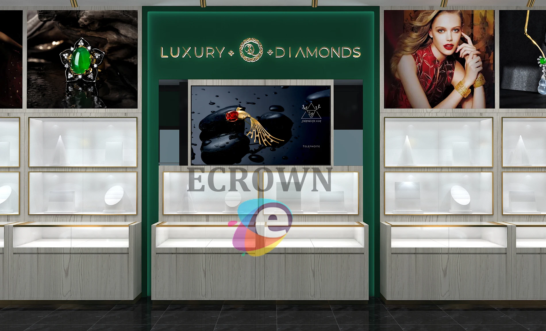 Diamond Shopping Mall Kiosk Design for Diamond Shop Decoration OEM ...