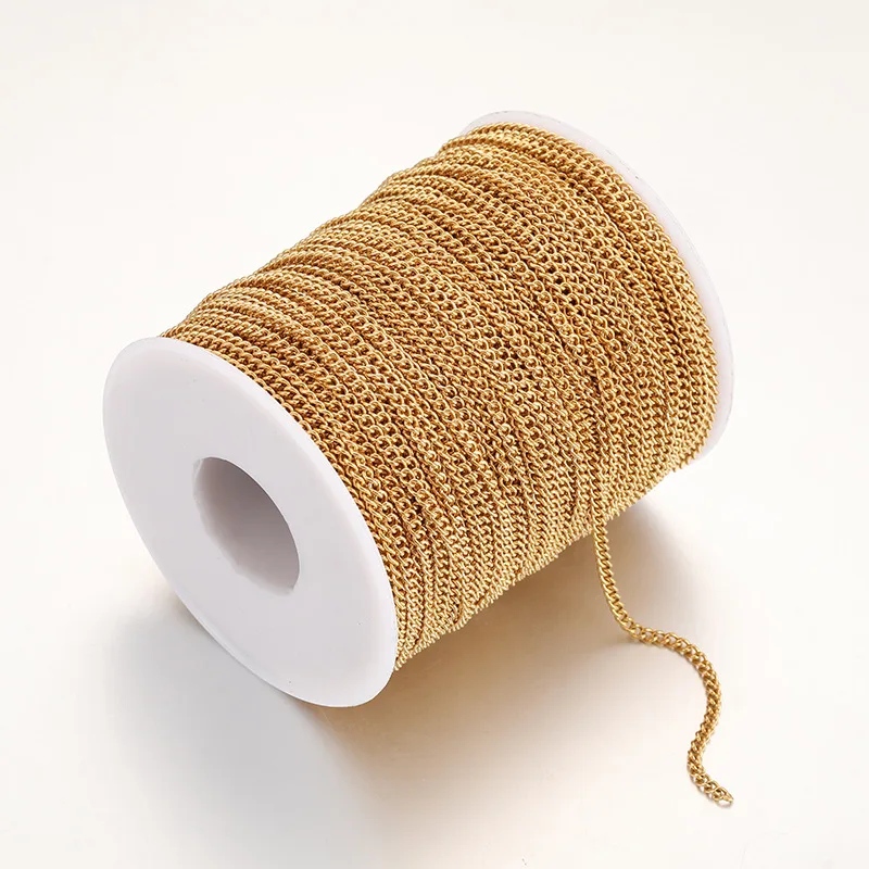 Wholesale Anti Tarnish Chain 304 Stainless Steel Gold Plated Twisted ...