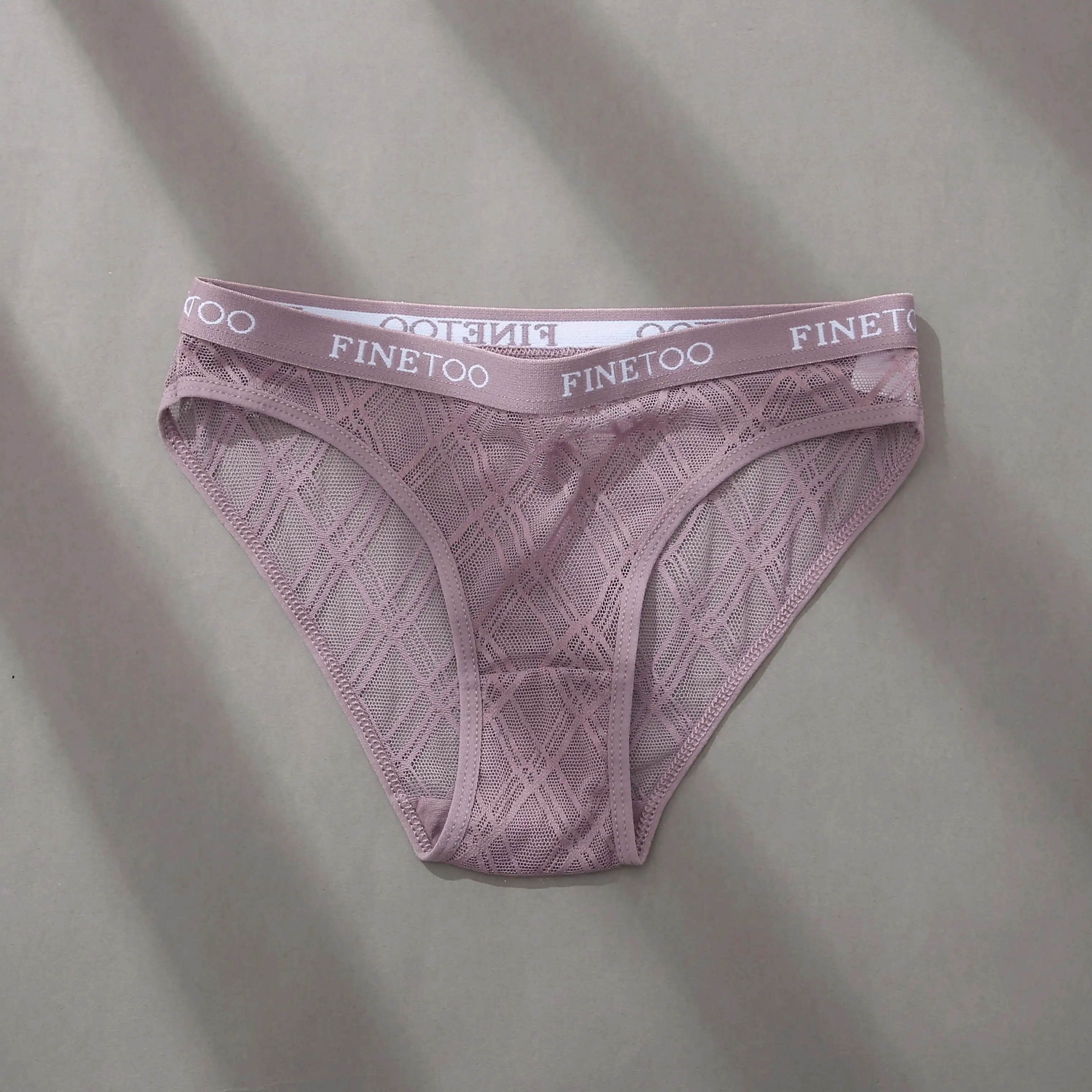 Finetoo New Wholesale Women Sexy Fashion Seamless Soft Lace Briefs M 4001