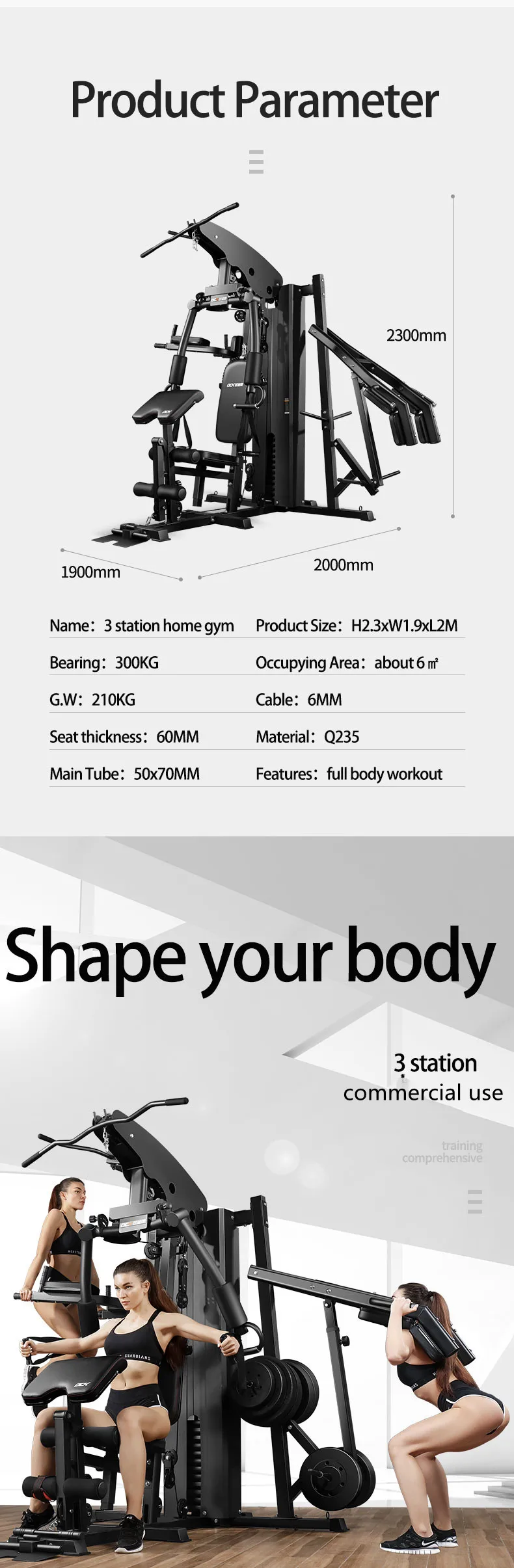 Commercial Home Gyms Equipment Maquinas De Gym Use Strength Training ...