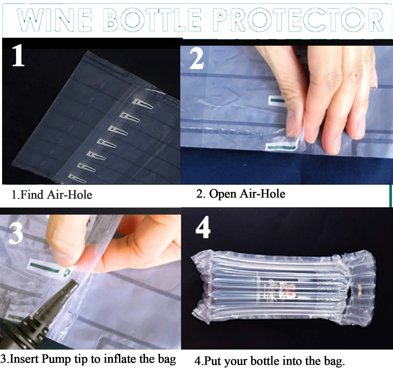 Wholesale Transparent HDPE Shockproof Bubble Cushion Wrap Air Column ...