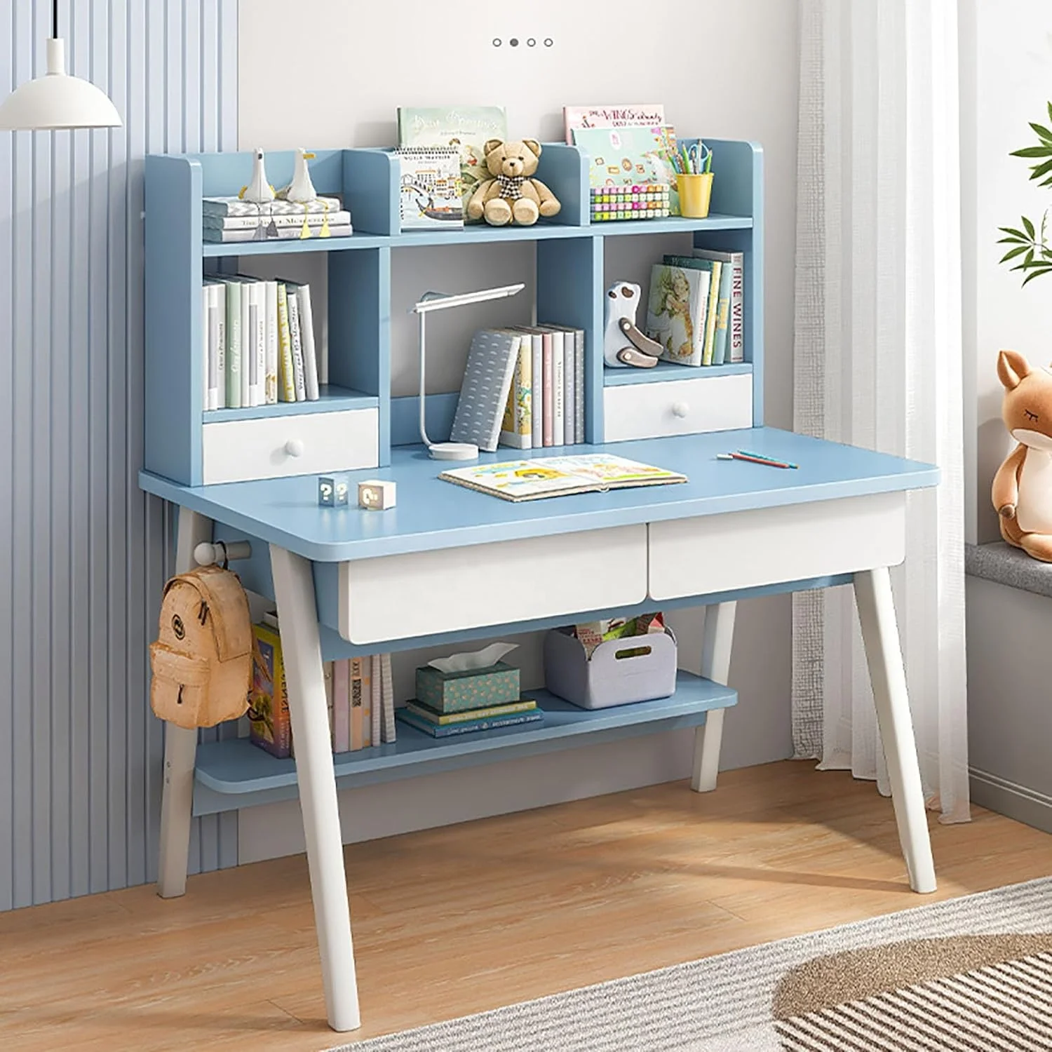 Ergonomic Kids Study Desk - Eco-Friendly Wooden Workstation